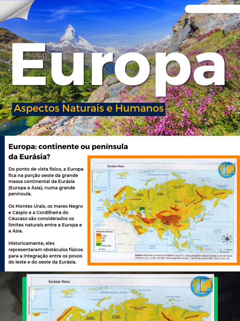 Aspectos Naturais e Humanos da Europa | PDF | Europa | Danúbio