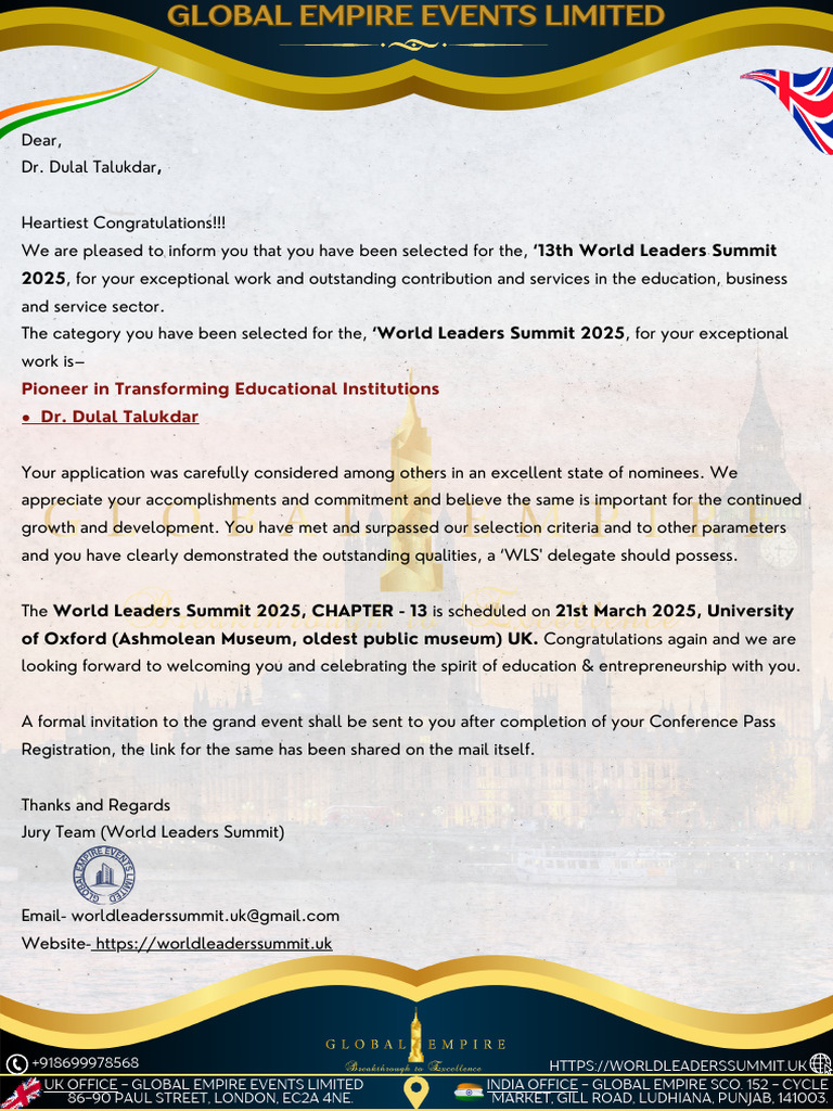 WLS Selection Letter GEE. WLS-24 | PDF