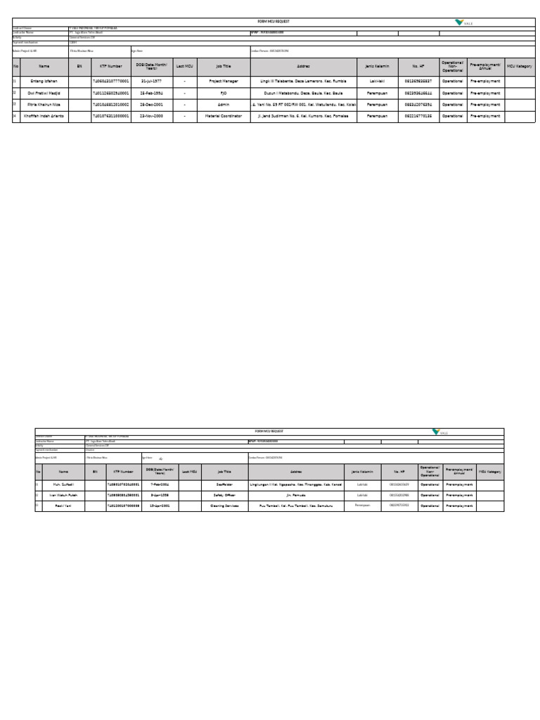 Format Form Request Mcu New 2025 | PDF