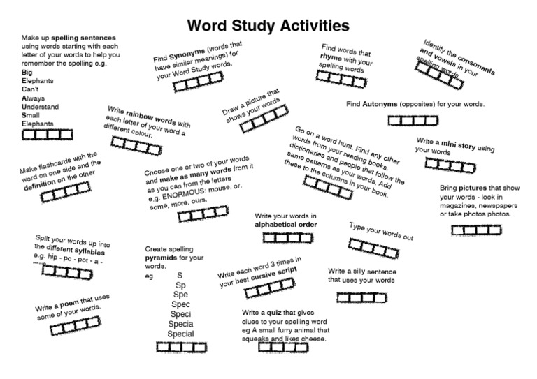 Engaging Word Study Activities | PDF