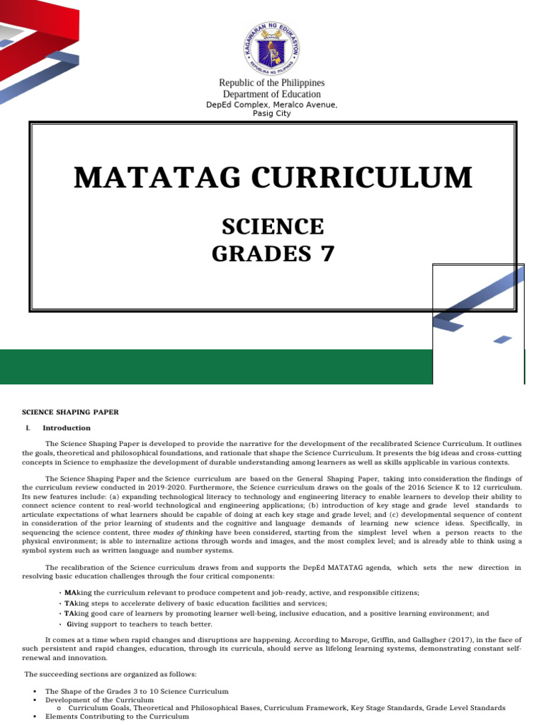 Science Curriculum Shaping Paper Overview | PDF | Constructivism ...