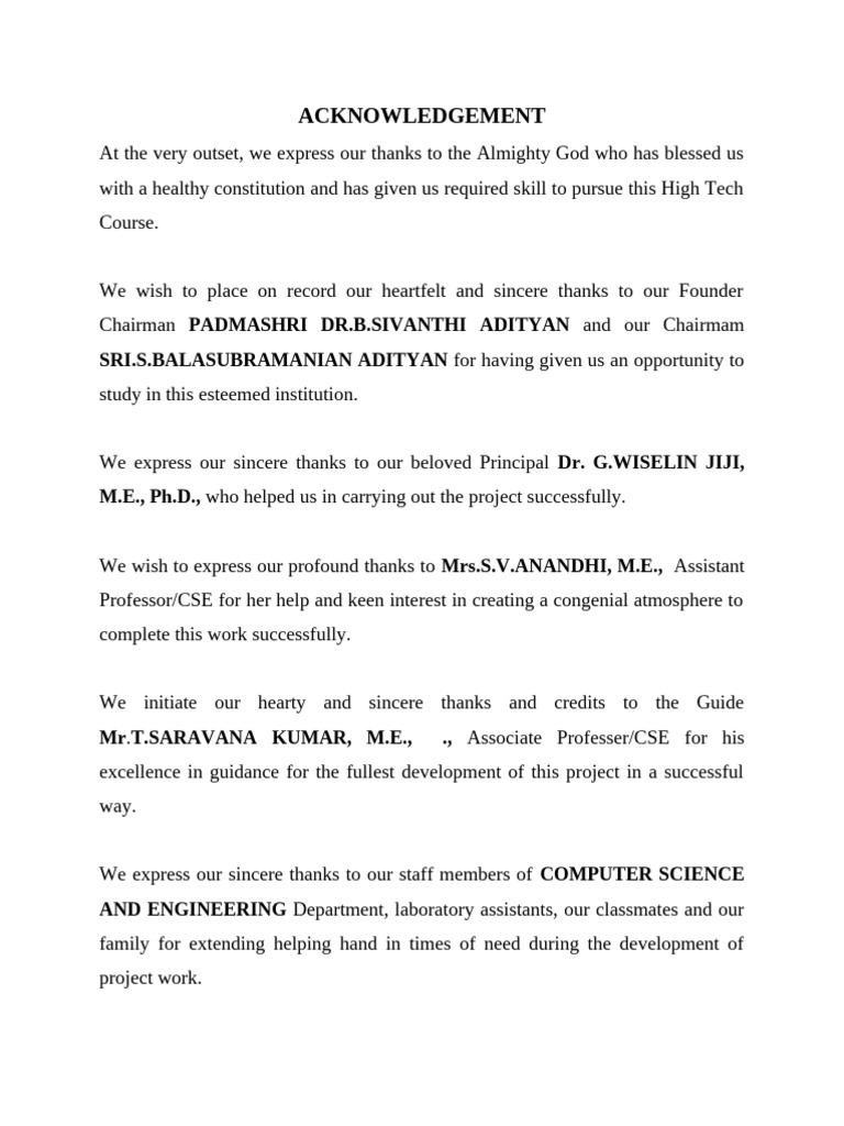 ACKNOWLEDGEMENT (1) | PDF