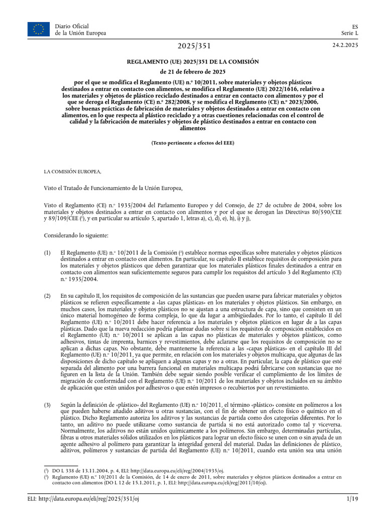 Legislaci N Materiales Reciclados Novedades 1740401979 | PDF | Sustancias químicas | El plastico