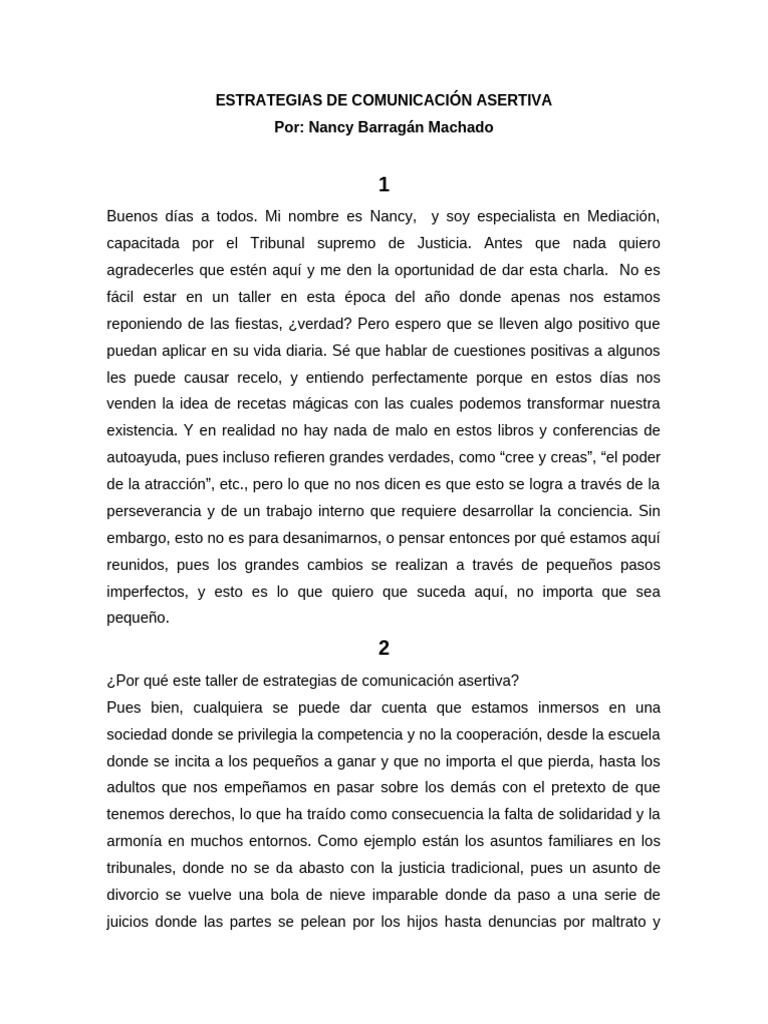 Taller de Comunicacion Asertiva | PDF | Percepción | Las emociones