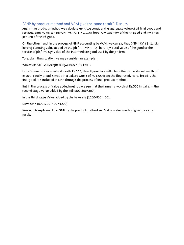 Value Added Method | PDF