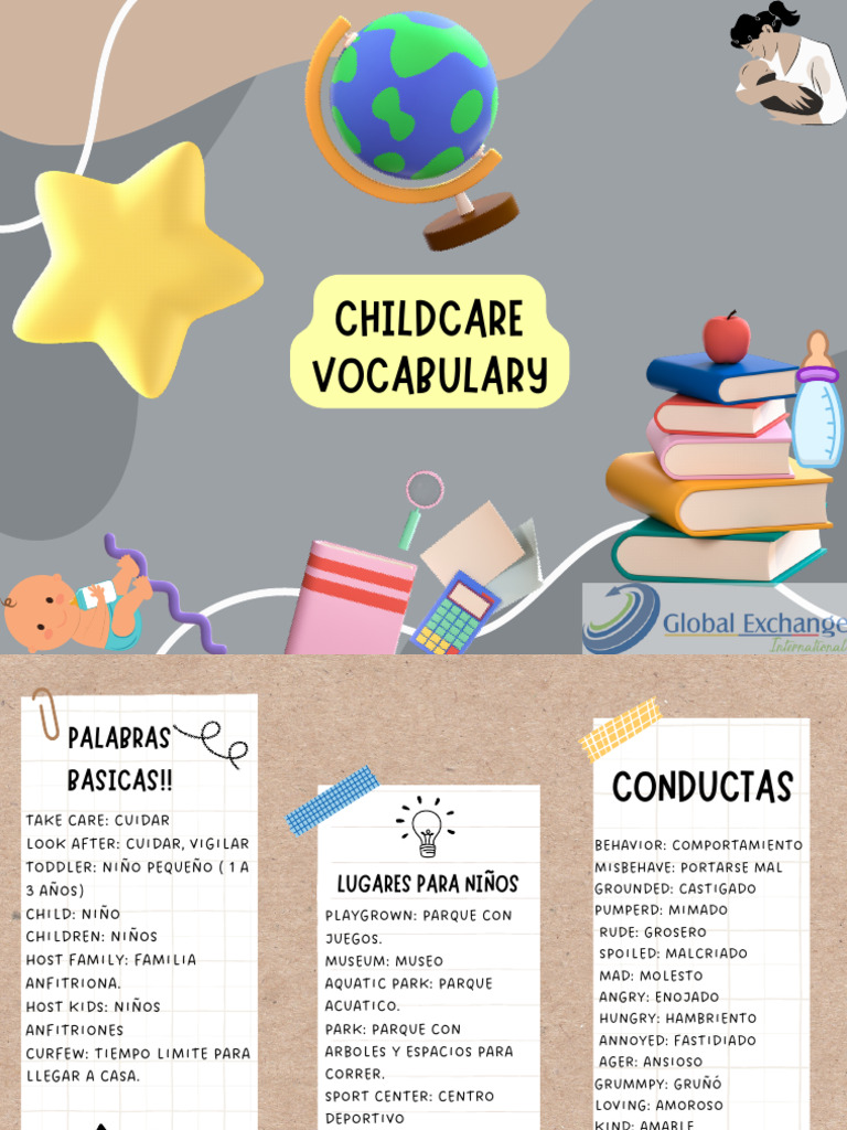 Vocabulario Esencial para Au Pair | PDF