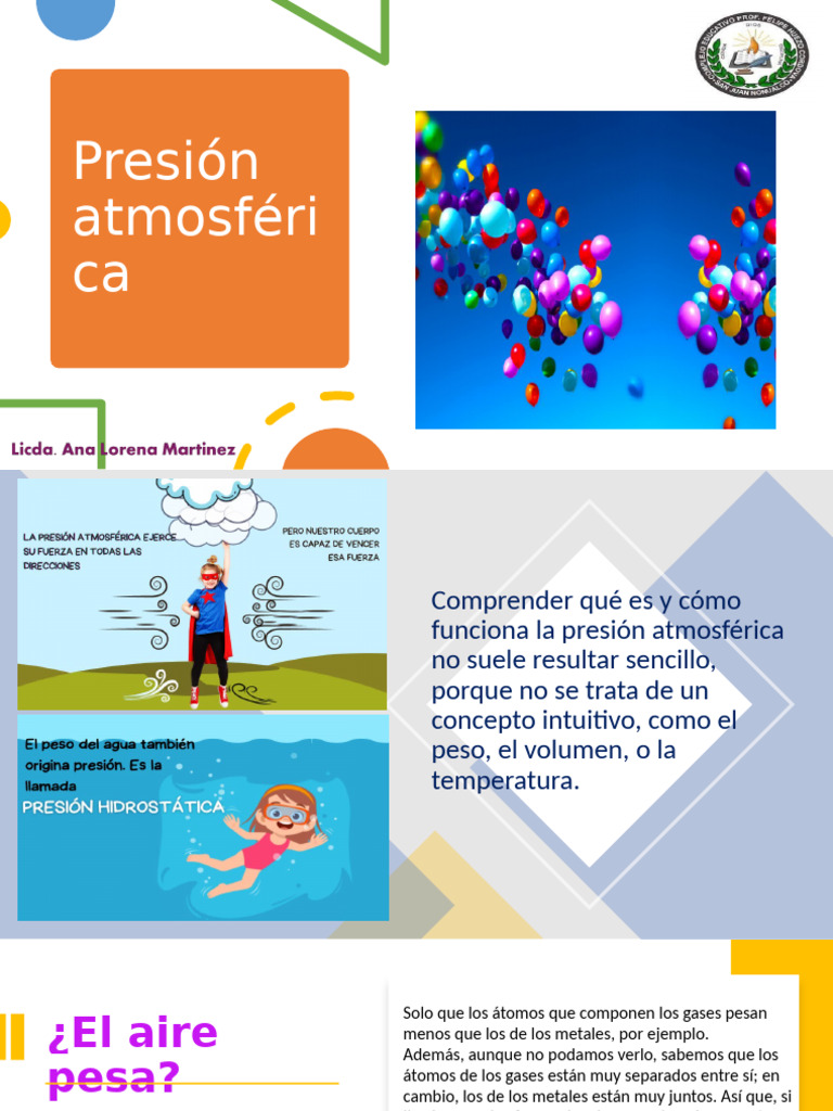 Presion Atmosferica | PDF | Atmósfera | Gases