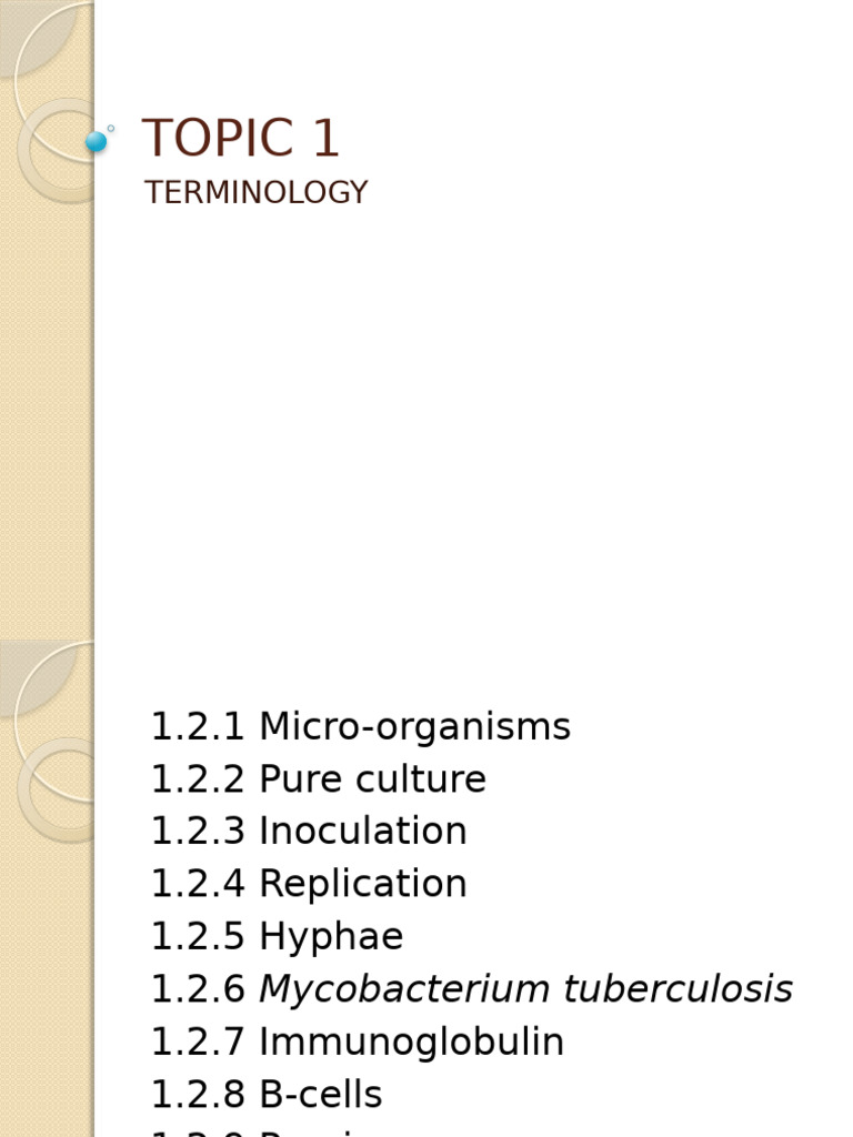 TOPIC 1 terminology memo | PDF