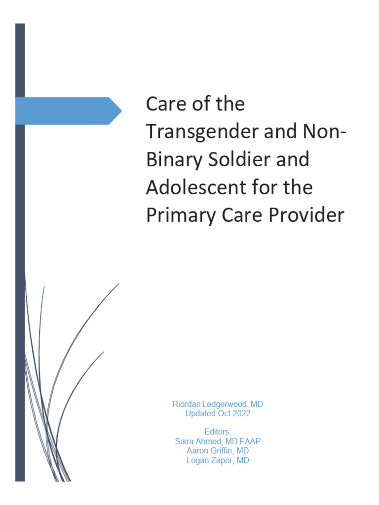 .Care of The Transgender Soldier and Adolescent (Oct 2022) | PDF ...