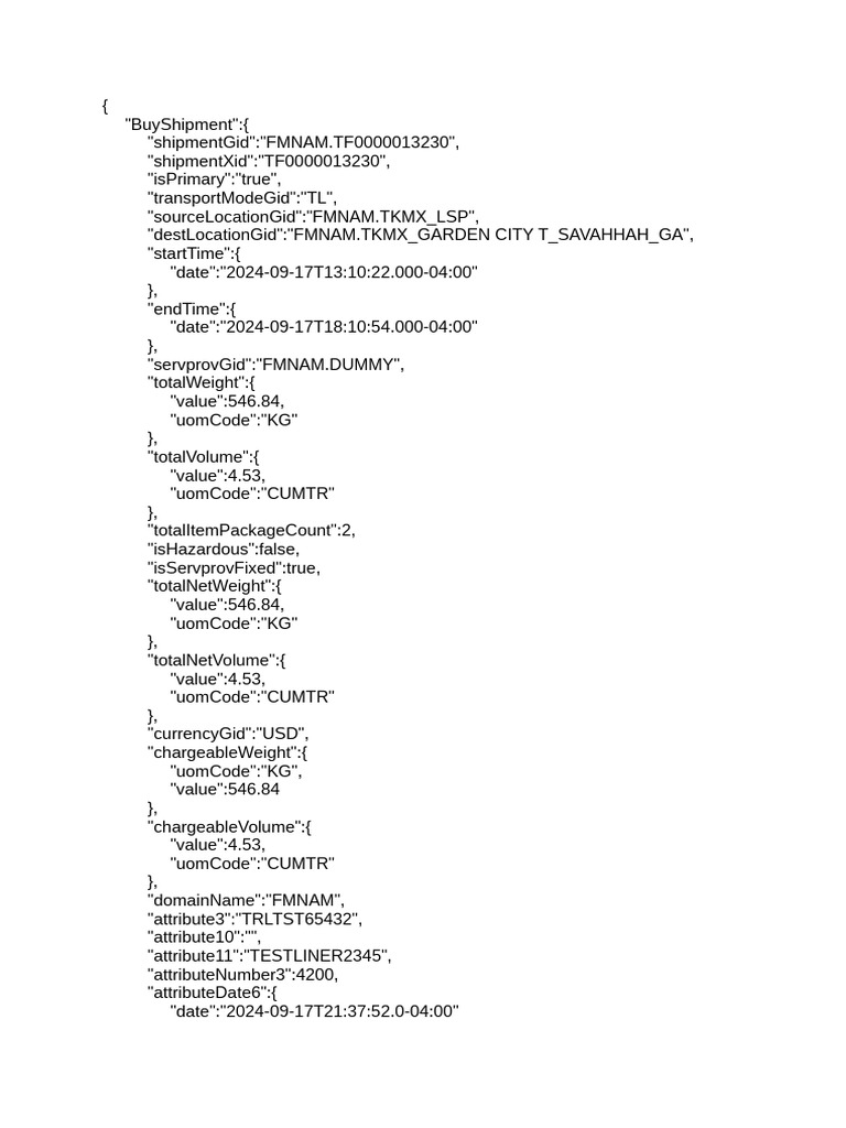 Shipment Details for FMNAM TF0000013230 | PDF
