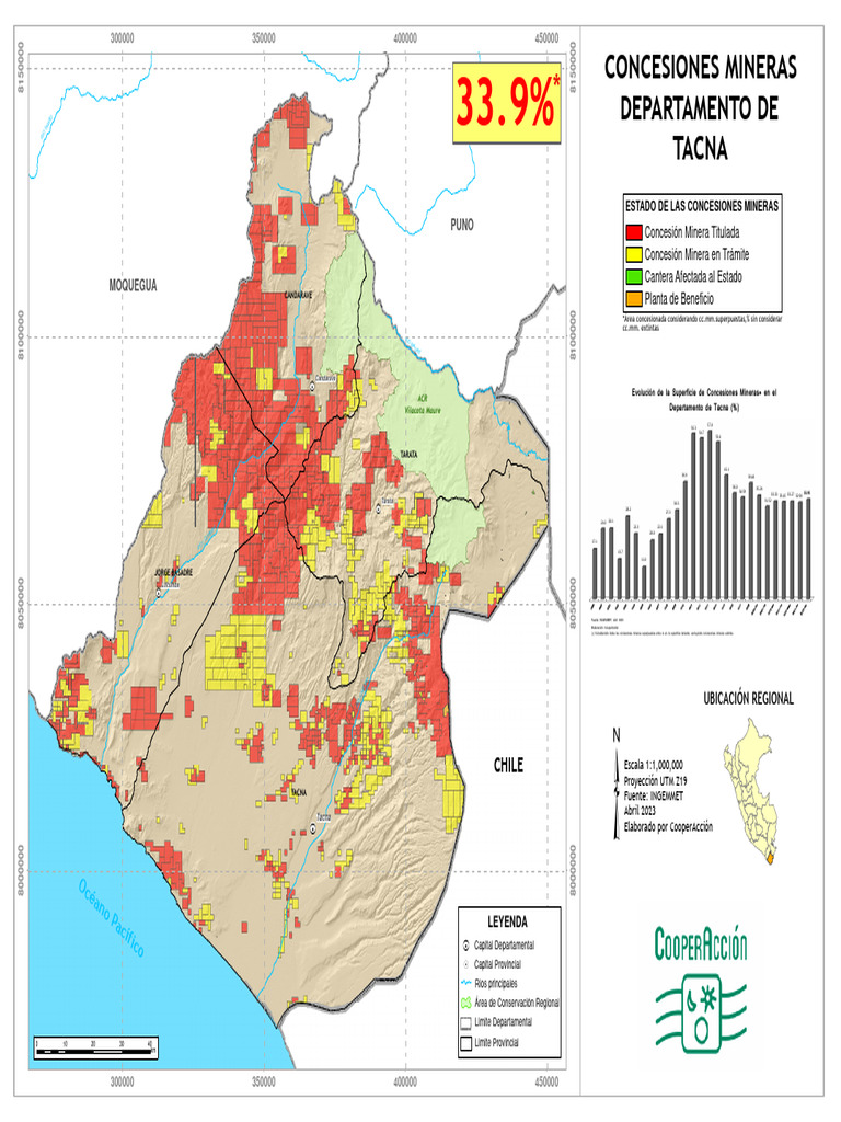 23 Mapa de Concesiones Mineras Del Departamento de Tacna Abril 2023 | PDF