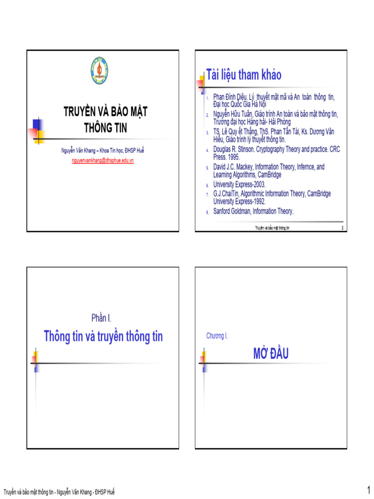 Truyen Va Bao Mat Thong Tin | PDF