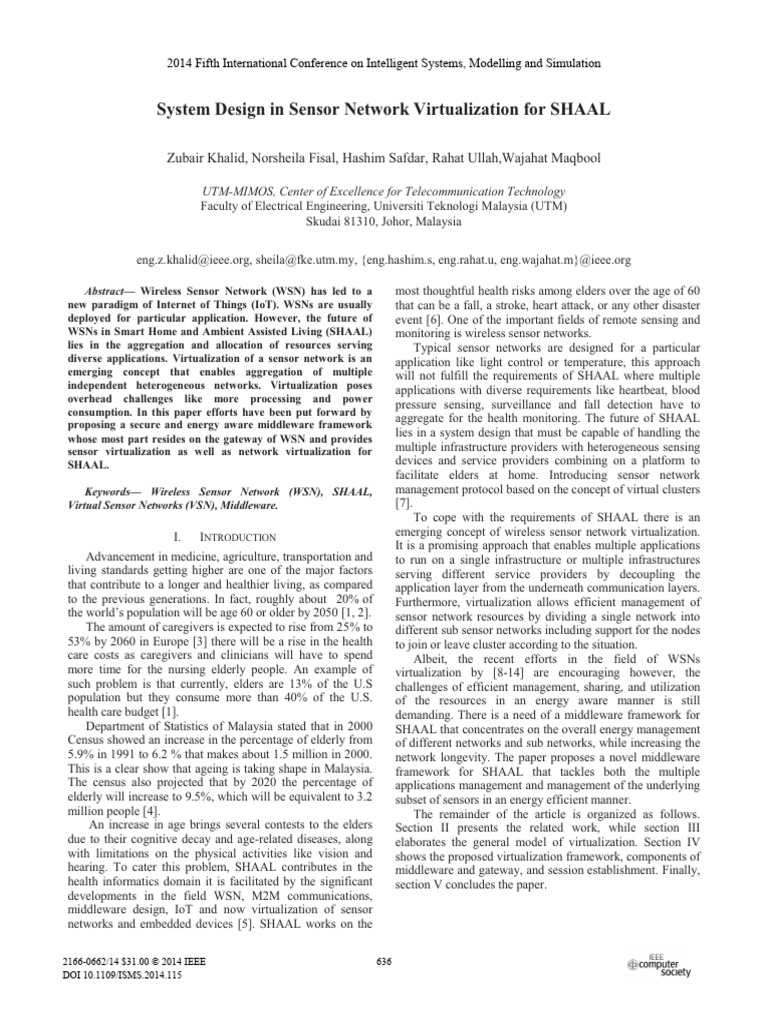 System Design in Sensor Network Virtualization For SHAAL | PDF | Wireless Sensor Network ...