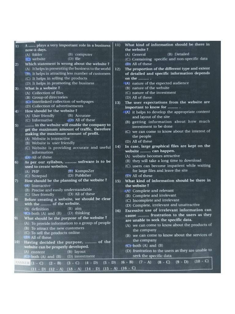 Computer CH 3 MCQ | PDF