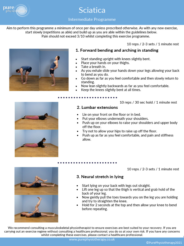 Low Back Pain and Sciatica - Intermediate Plan | PDF | Knee ...
