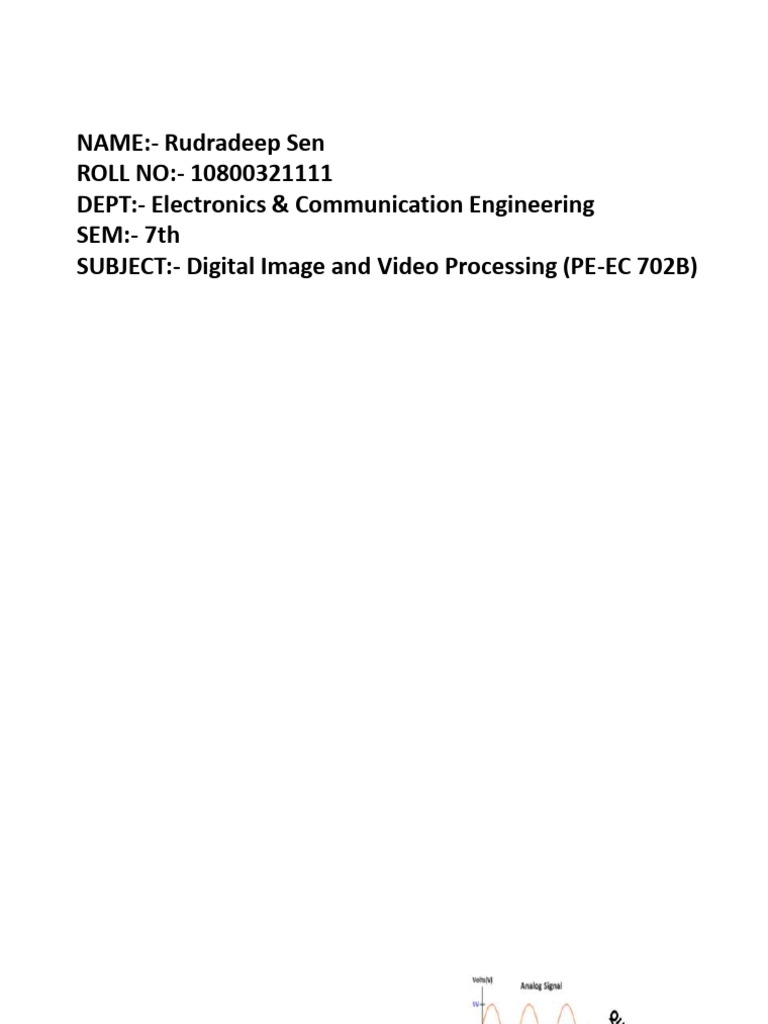 Image Sampling and Quantization in Digital Image and Video Processing | PDF | Sampling (Signal ...