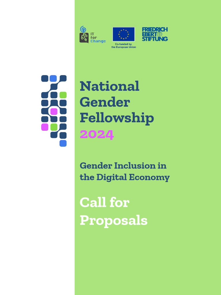 CFP - National Gender Fellowship 2024 - Gender Inclusion in The Digital ...