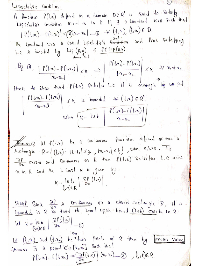 MSC Ode 1st Sem | PDF