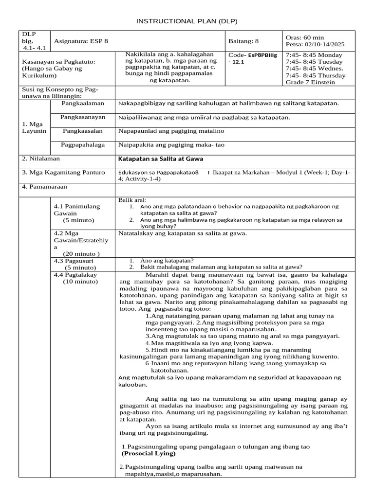 Dlp-Esp 8 - Week 1 | PDF