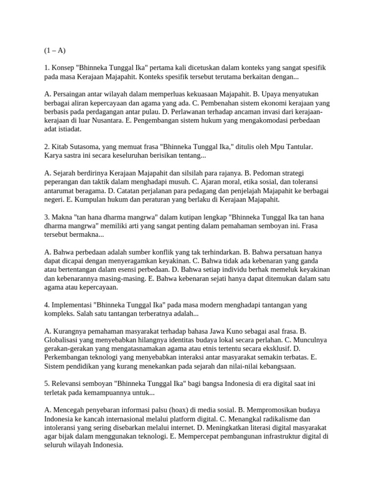 Latihan Soal Bab 3 A | PDF