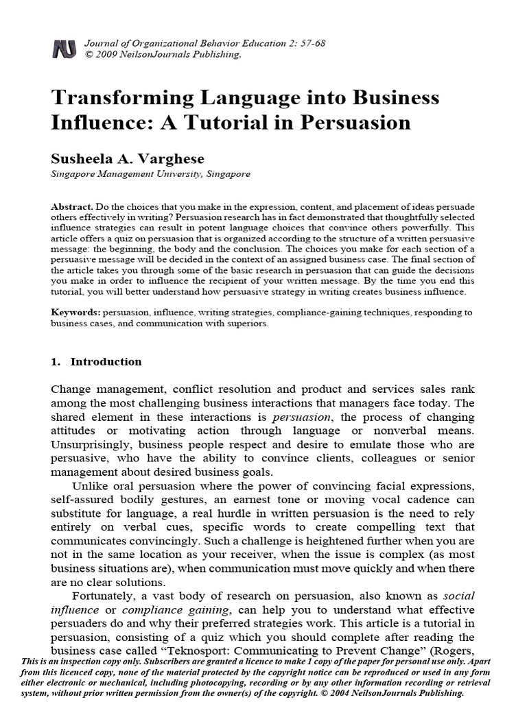 Transforming Language Into Bus | PDF | Persuasion | Credibility