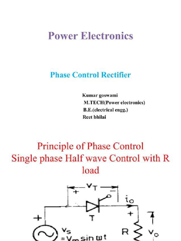 Phase Controlled Rectifier - Power Electronics | PDF