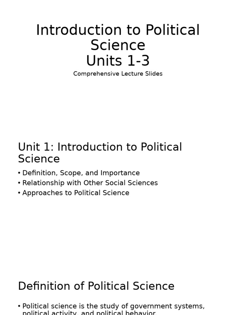 Introduction To Political Science | PDF | Political Philosophy ...