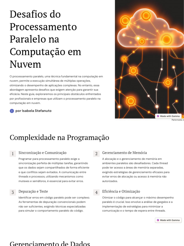 Desafios Do Processamento Paralelo Na Computacao em Nuvem | PDF ...