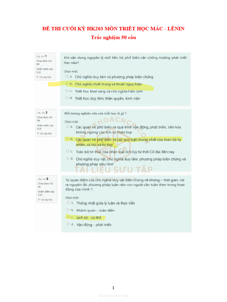 ĐỀ-THI-CUỐI-KỲ-HK203-MÔN-TRIẾT-HỌC-MÁC-LÊNIN (4) | PDF