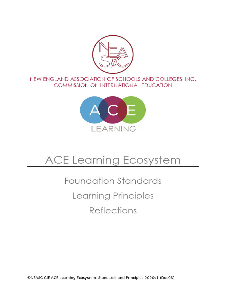 03 ACE Ecosystem - Standards and Principles - 2020v1 | PDF | Learning ...