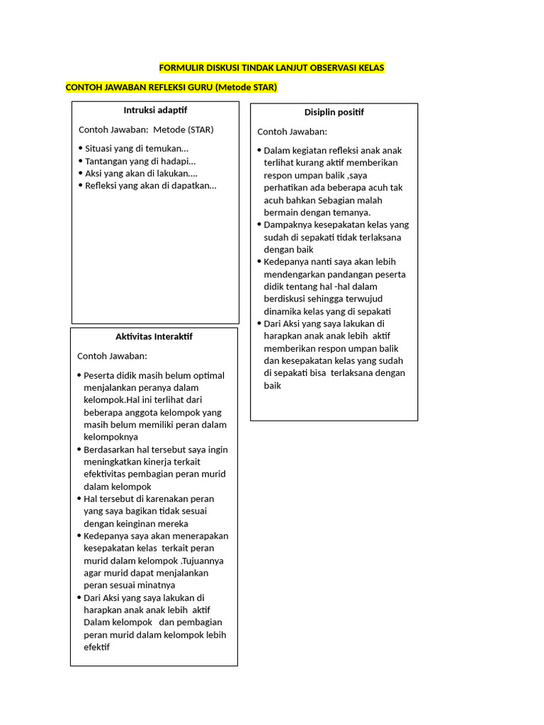 Panduan Mengisi Formulir Tindak Lanjut | PDF