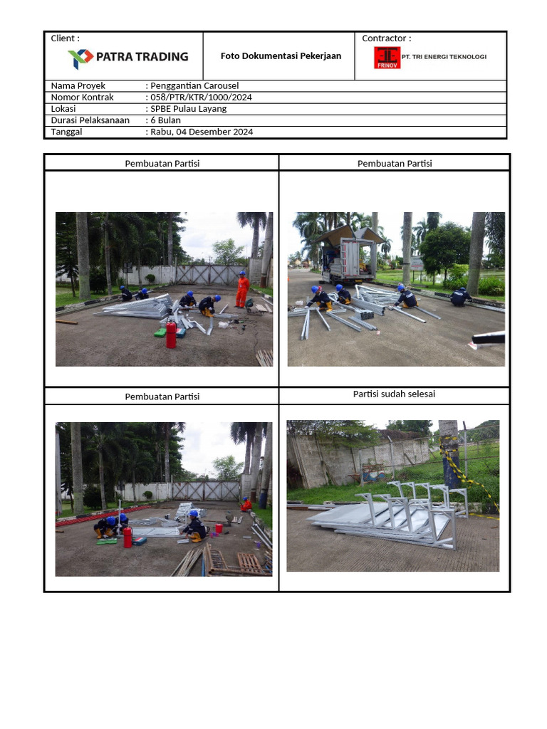 New Photo Dokumentasi Penggantian Carousel | PDF