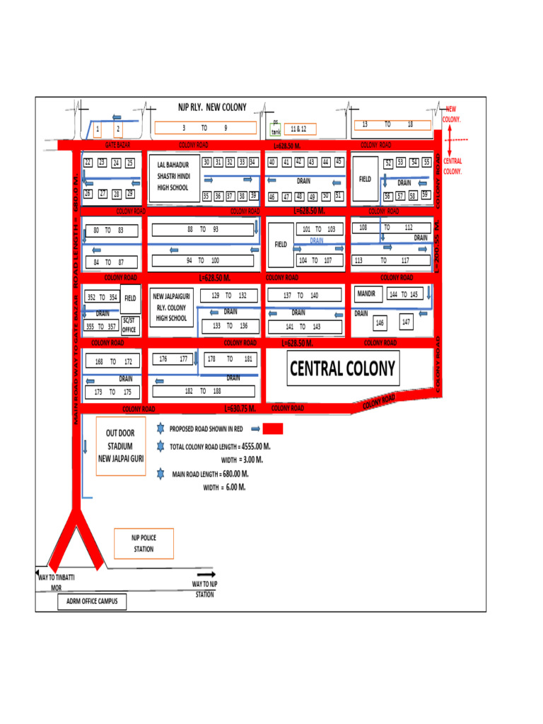 Colony Road Layout Plan | PDF