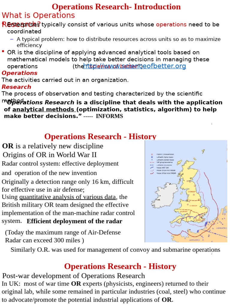01 - Reduced O. R. Introduction | PDF | Mathematical Optimization | Operations Research