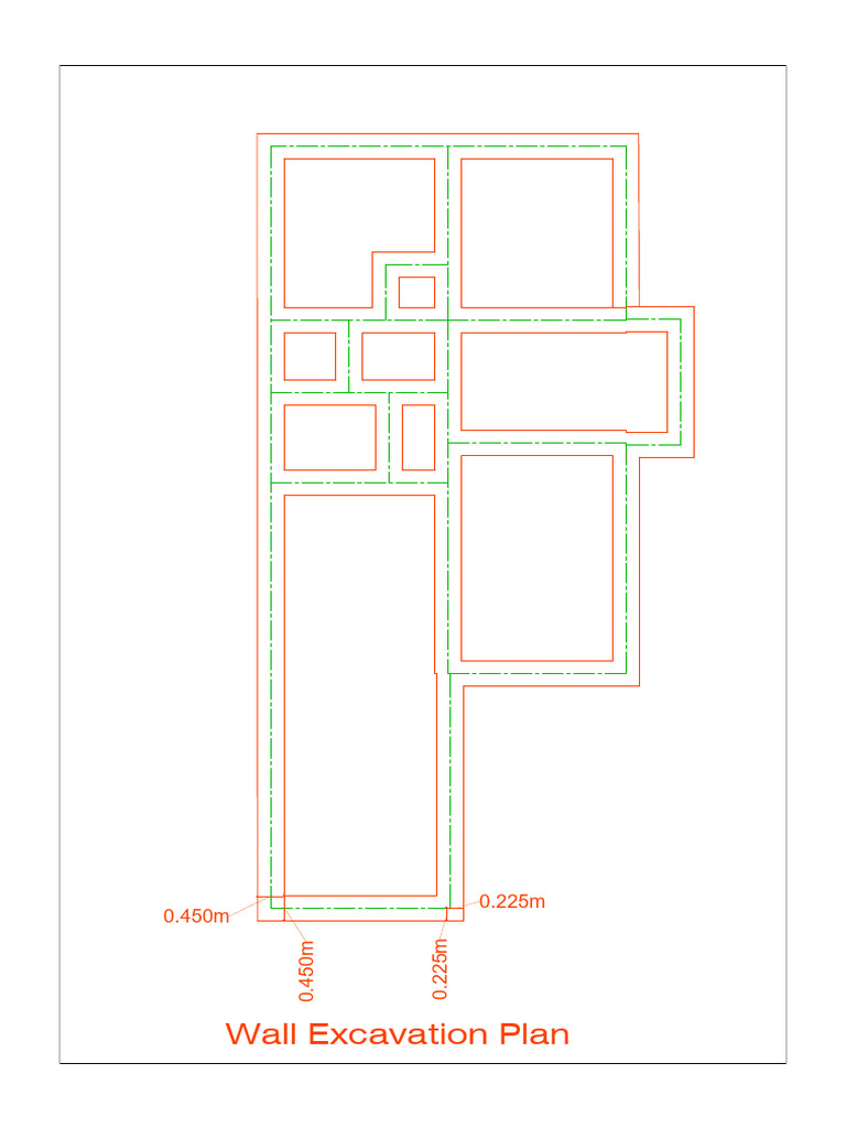 Wall Excavation Plan Dimensions | PDF