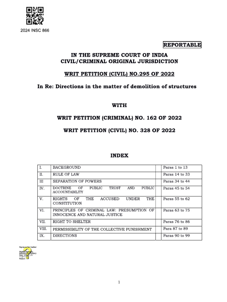 Bulldozer Judgement | PDF