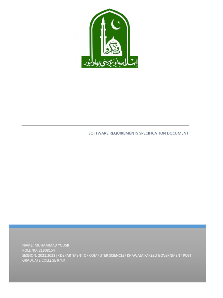 Muhammad Yousif - Fresh Fruits and Vegetables Shop System SRS | PDF ...