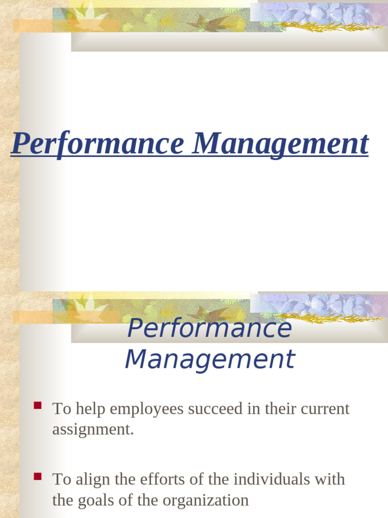 Performance Management 1 (1) | PDF | Motivation | Motivational