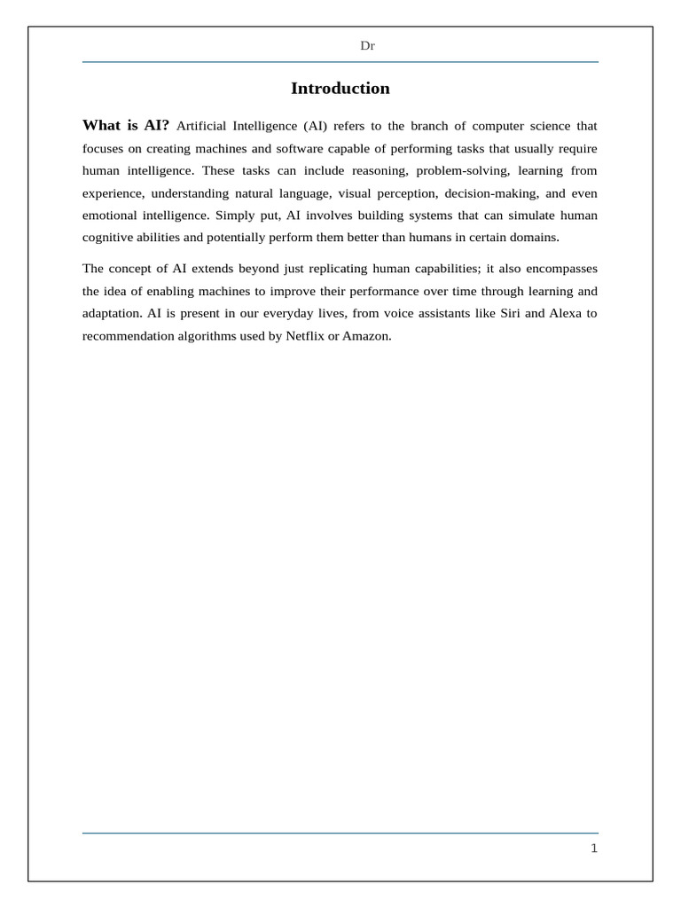 AI Report | PDF | Artificial Intelligence | Intelligence (AI) & Semantics