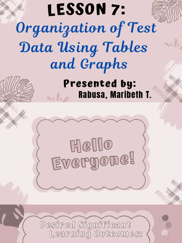 Organizing Test Data with Graphs | PDF | Descriptive Statistics ...