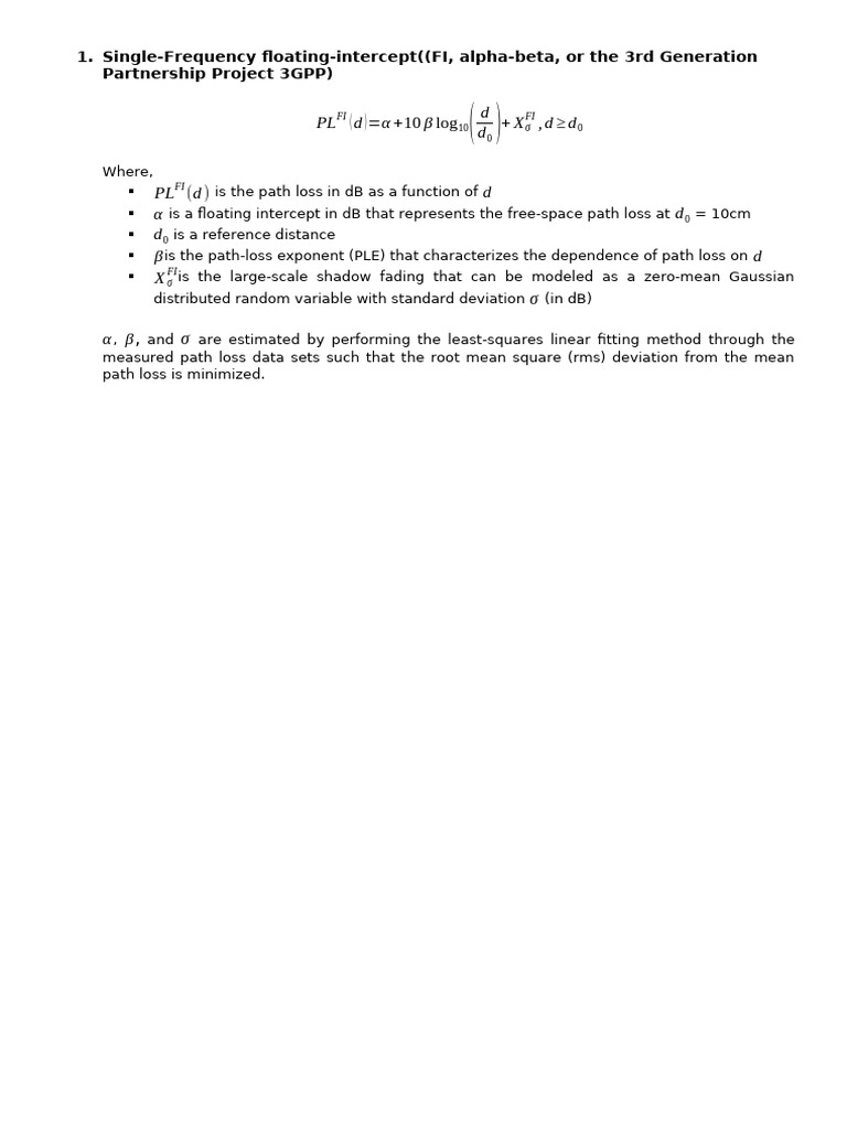 Single-Frequency-floating-intercept | PDF
