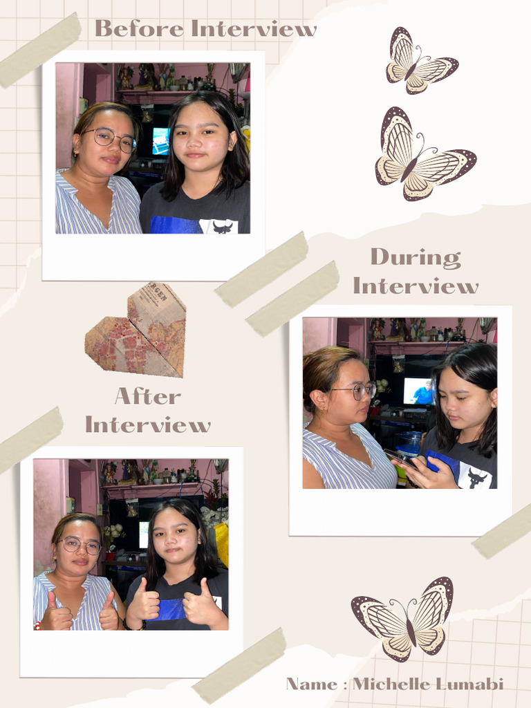 Beige and White Scrapbook Board Introduction All About Me A4 Document ...