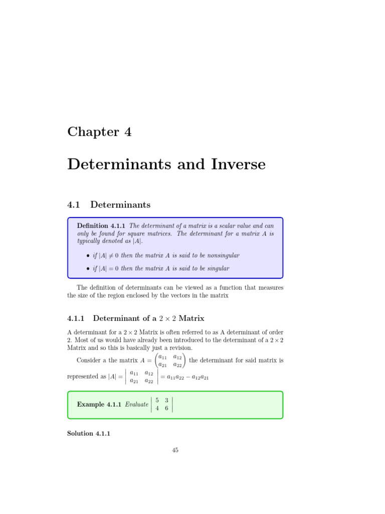 Math Camp Notes Copy (3) (1) (1) | PDF | Determinant | Matrix (Mathematics)