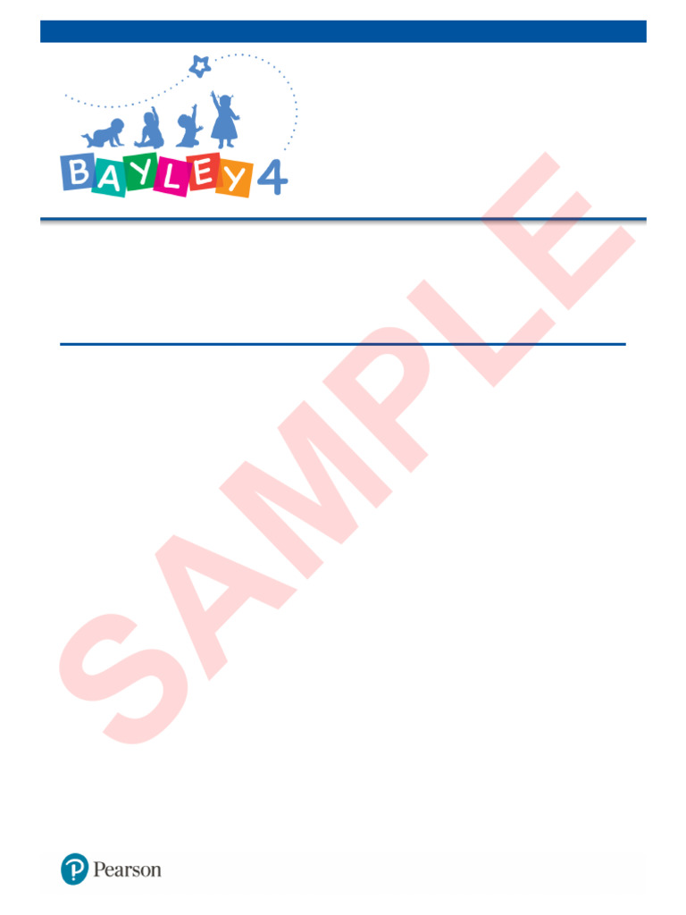 Bayley4 CLM Sample Report | PDF | Psychology | Behavioural Sciences