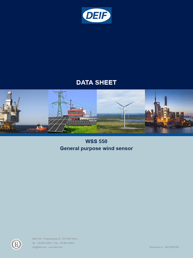WSS 550 Wind Sensor Data Sheet | PDF | Electrical Engineering