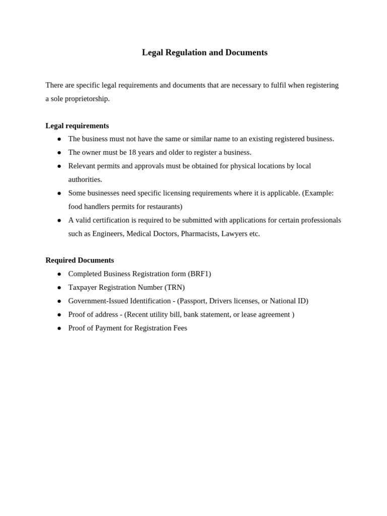 Sole Proprietorship Registration Guide | PDF