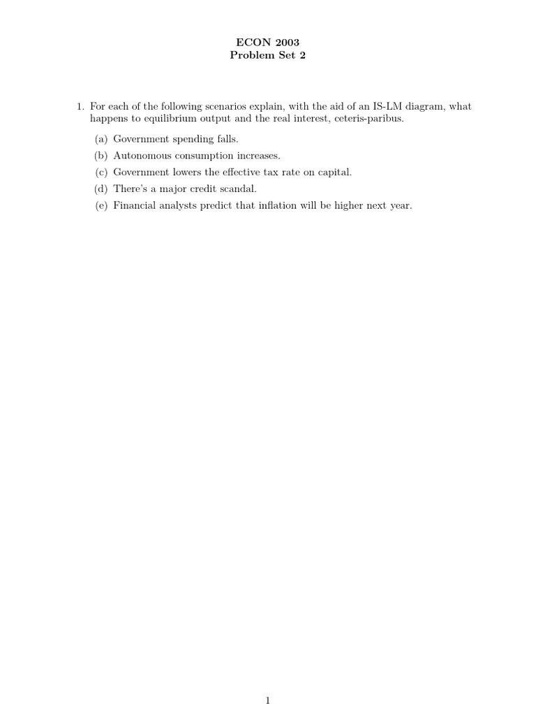 Problem Set 2 | PDF