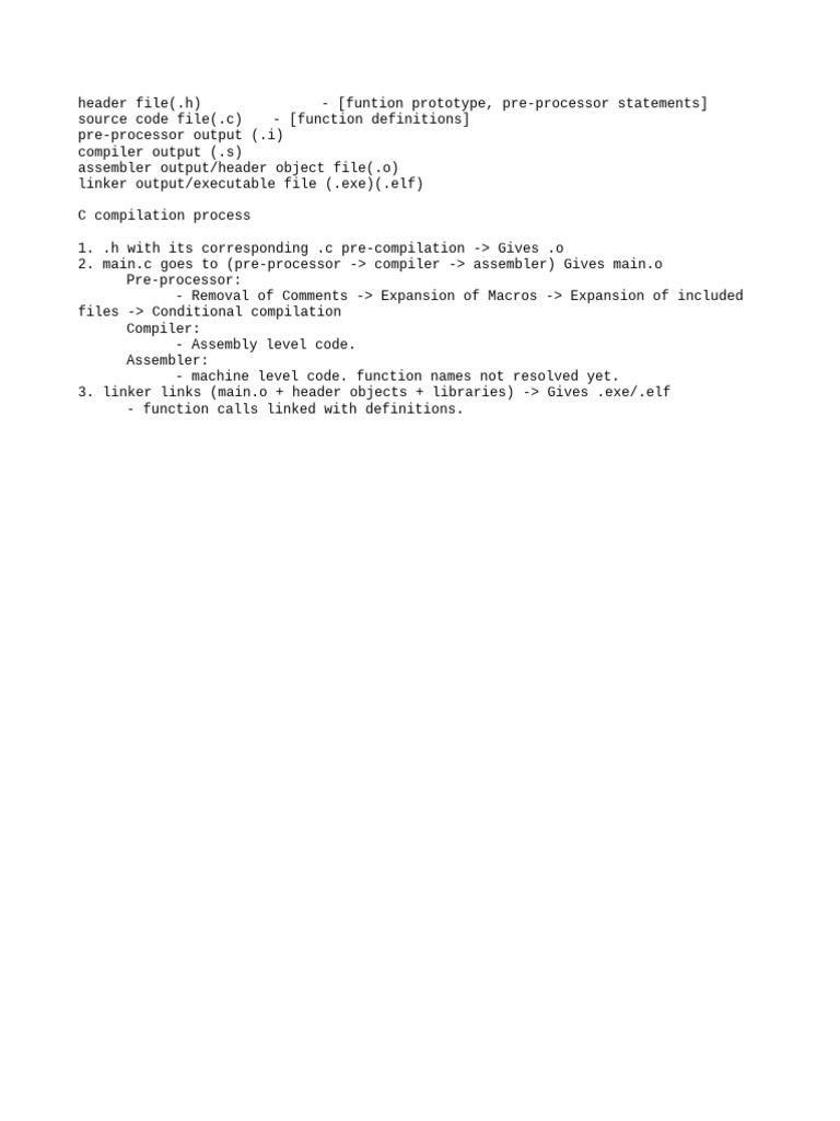 C Compilation Process Overview | PDF
