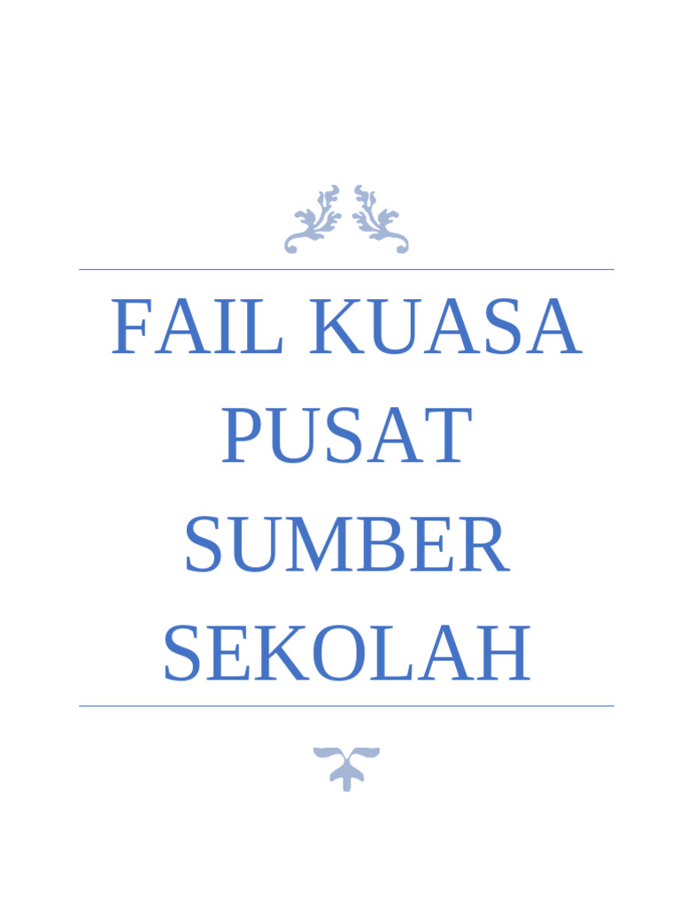 Fail Kuasa Pusat Sumber Sekolah | PDF
