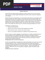 21 Behavior-Based Safety Talks | PDF | Occupational Safety And Health ...